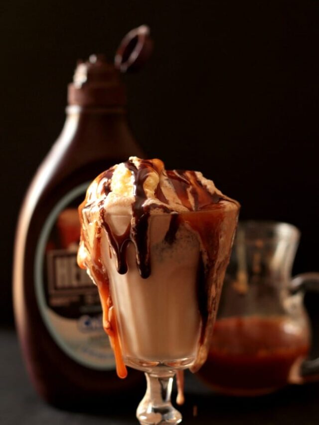 SALTED CARAMEL MOCHA ICE CREAM MILKSHAKE STORY - I Knead to Eat