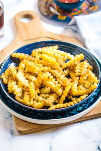 Easy Baked Masala Fries - Crispy & Spicy - I Knead to Eat
