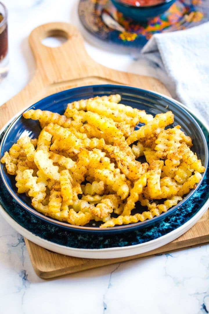 Easy Baked Masala Fries - Crispy & Spicy - I Knead to Eat