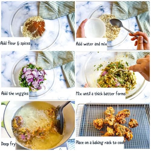 CRISPY Mixed Vegetable Pakora (Indian Fritters) - I Knead to Eat