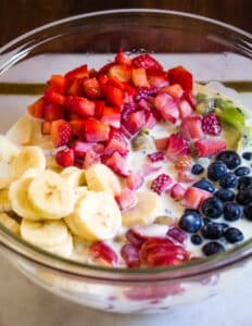 Fruit Salad with Condensed Milk - I Knead to Eat